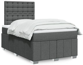 Box spring postel s matrací tmavě šedá 120x200 cm textil 3293950