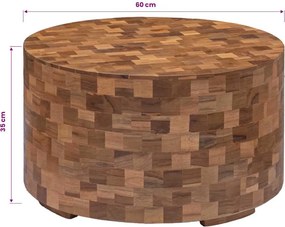 Konferenční stolek 60 x 60 x 35 cm masivní teakové dřevo 288811