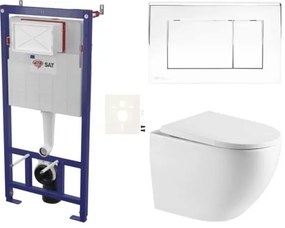 Závěsný wc set do lehkých stěn / předstěnová SAT SIKOSSREX6721K