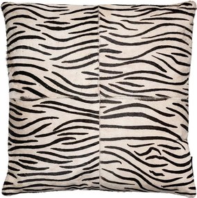 Kožený polštář s výplní Zebra (bos taurus taurus) - 45*45*15cm