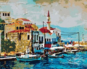 zuty zuty - malování podle čísel - krásné kastelorizo bay v řecku, 40x50 cm, plátno+rám