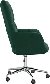 Relaxační křeslo tmavě zelené samet 328163