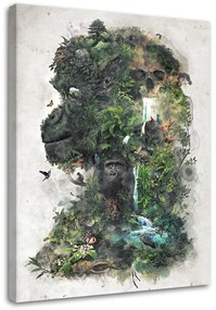 Gario Obraz na plátně Postava opice jako les - Barrett Biggers Rozměry: 40 x 60 cm