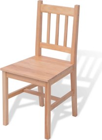 Pětidílný jídelní set z borového dřeva