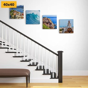 Set obrazů vůně mořské krajiny Varianta: 4x 40x40