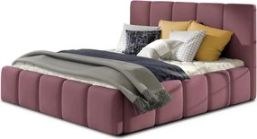 Designová čalouněná postel MIRA, 200x160, růžová (matt velvet 63/pouze rám postele/beg_07_co_1.6)