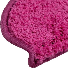 Schodové rohože 15 ks 65 x 21 x 4 cm růžové, půlkulaté, velké 322381