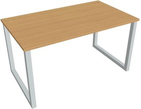 Kancelářský pracovní stůl Hobis USO 1400, bílá RAL 9016, deskaakát