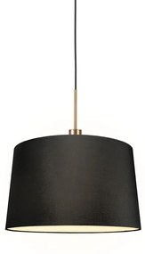 Moderní závěsná lampa bronzová s odstínem 45 cm černá - Combi 1