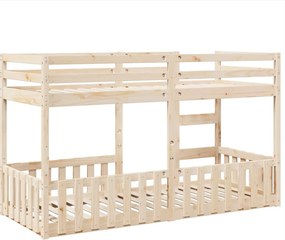 Patrová postel 80 x 200 cm masivní borové dřevo 3308586
