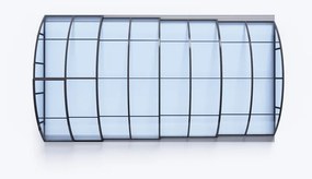 Bazénové zastřešení ALBIXON Klasik Clear 413 × 850 cm