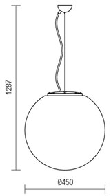 Redo 9975 závěsné svítidlo Baloo opal, E27, ø45cm