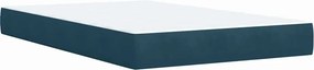 Box spring postel s matrací tmavě modrá 120 x 200 cm samet 3286286