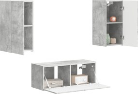 Sestava TV skříněk 2 ks Betonově šedá Kompozitní dřevo 3408964
