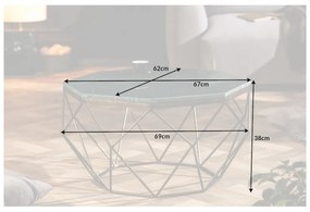 Massive home | Konferenční stolek DIAMOND NOBLES 69 CM zelený mramor