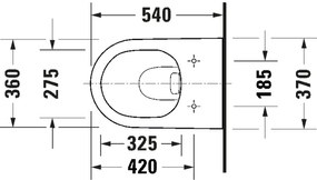 Duravit 49030900B2 - Závěsné WC s prkénkem D-CODE keramika/lesklá bílá