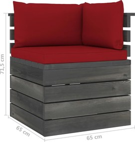 vidaXL 8dílná zahradní sedací souprava z palet + podušky borové dřevo [3062040] Barva: krémová