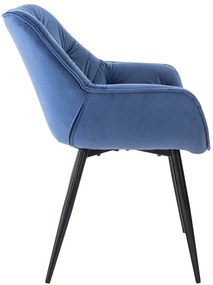 Jídelní židle Katanga - samet | modrá