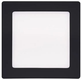 Solight LED mini panel CCT, přisazený, 12W, 900lm, 3000K, 4000K, 6000K, čtvercový, černá barva