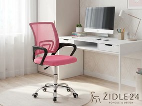 Dětská židle LORDANO - růžová síťovina