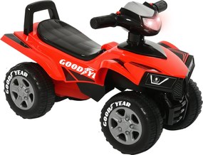 HOMCOM Dětský čtyřkolka bez pedálů pro děti od 18 do 36 měsíců, ATV se světly, klaksonem a tajným úložným prostorem 60x31x42 cm Červená | Aosom