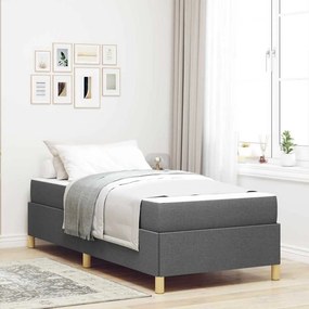 Rám postele Tmavě šedá 90 x 200 cm textil 3398907