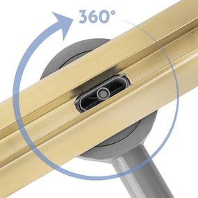 Rea Neox Slim Pro, odtokový žlab 80cm, zlatá matná, REA-G2715