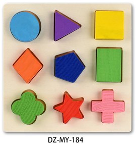 Montessori dřevěné hračky - vkládačky - tvary Barva: A