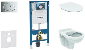 Geberit Duofix - Set předstěnové instalace, klozet Alpha se sedátkem, tlačítko Sigma01, lesklý chrom 111.300.00.5 ND2