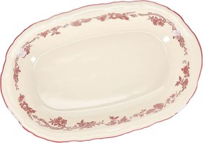 Vínový/slonovinový servírovací porcelánový talíř Cyril – S|P Collection