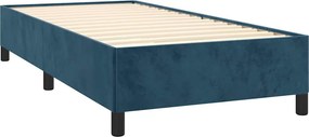 Box spring postel s matrací tmavě modrá 90x200 cm samet 3129373