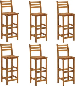 7dílný zahradní barový set masivní akáciové dřevo 3154397