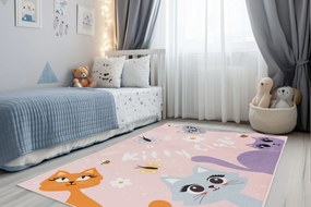 Detský kusový koberec Magic Kids ML 104 Kicl, 160x230, ružová, detská izba, Obsession