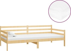 Válenda s matrací 90 x 200 cm masivní borové dřevo 3083589
