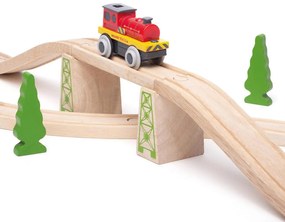 Bigjigs Rail Elektrická lokomotiva Červený silák