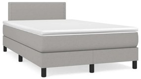 Box spring postel s matrací světle šedá 120x190 cm textil 3269716