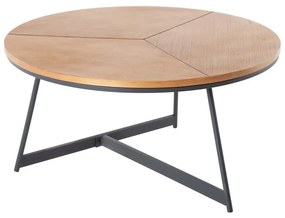 Přírodní kulatý konferenční stolek Elegance 80 cm