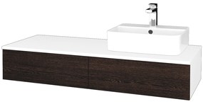 Dřevojas Koupelnová skříňka MODULE SZZ2 120 Varianta: N01 Bílá lesk / J01 Organic / Levé
