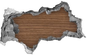 Wallmuralia Nálepka 3D díra na zeď Dřevěné pozadí 95x73 cm