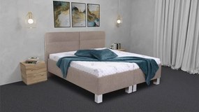 Pohoda Čalouněná postel FABIO s úložným prostorem a volně loženou matrací | Látka: Afro 11,Šířka matrace: 160 cm