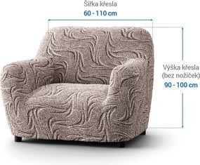 Bielastické potahy BRILLANTE hnědé křeslo (š. 60 - 110 cm)