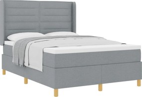Postel s boxspringem s matrací Světle šedá 140 x 190 cm textil 3341763