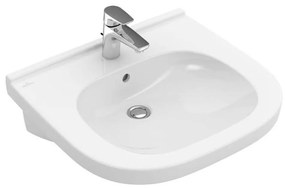 Villeroy & Boch ViCare - Umyvadlo Vita 61x55 cm, s přepadem, otvor pro baterii, CeramicPlus, alpská bílá 411960R1