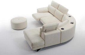 Pregio Italia sofa&relax Moderní rohová sedačka SUN Provedení: 3 + roh + 1 s ukonč., Vzorník látek: tekno fibra 06 light grey