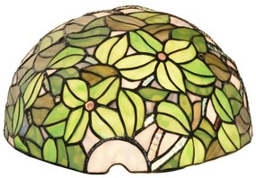 Nástěnná lampa Tiffany Pensee zelená s florálním motivem – 30x15x18 cm