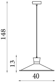 Searchlight 601891BK - Lustr na lanku BALHAM 1xE27/60W/230V