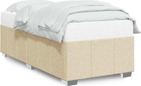 Rám postele bez matrace krémová 100 x 200 cm textil 3284816
