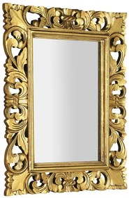 Sapho SAMBLUNG zrcadlo ve vyřezávaném rámu 60x80cm, zlatá IN121
