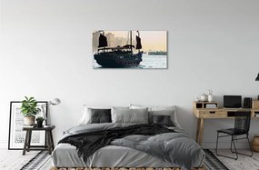 Obrazy na plátně Loď sea city sky 120x60 cm