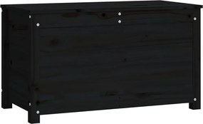 vidaXL Úložný box 80 x 40 x 45,5 cm masivní borové dřevo [823538] Barva: Černá
